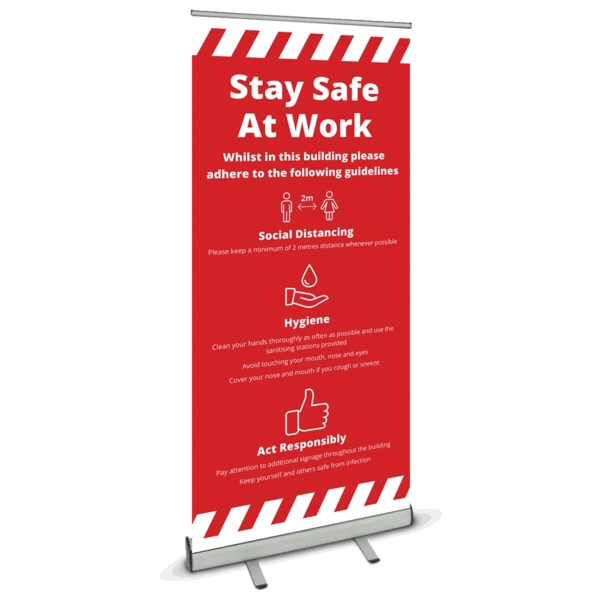 Safety At Work Roller Banner | PrintSolutions.co.uk Ltd